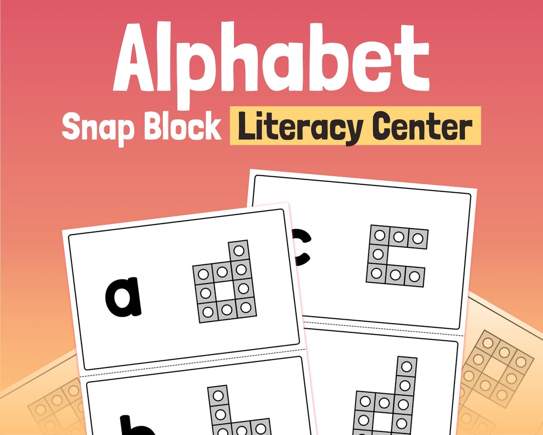 Snap Block Alphabet Center Pre-k & Kindergarten Morning Tub - Etsy