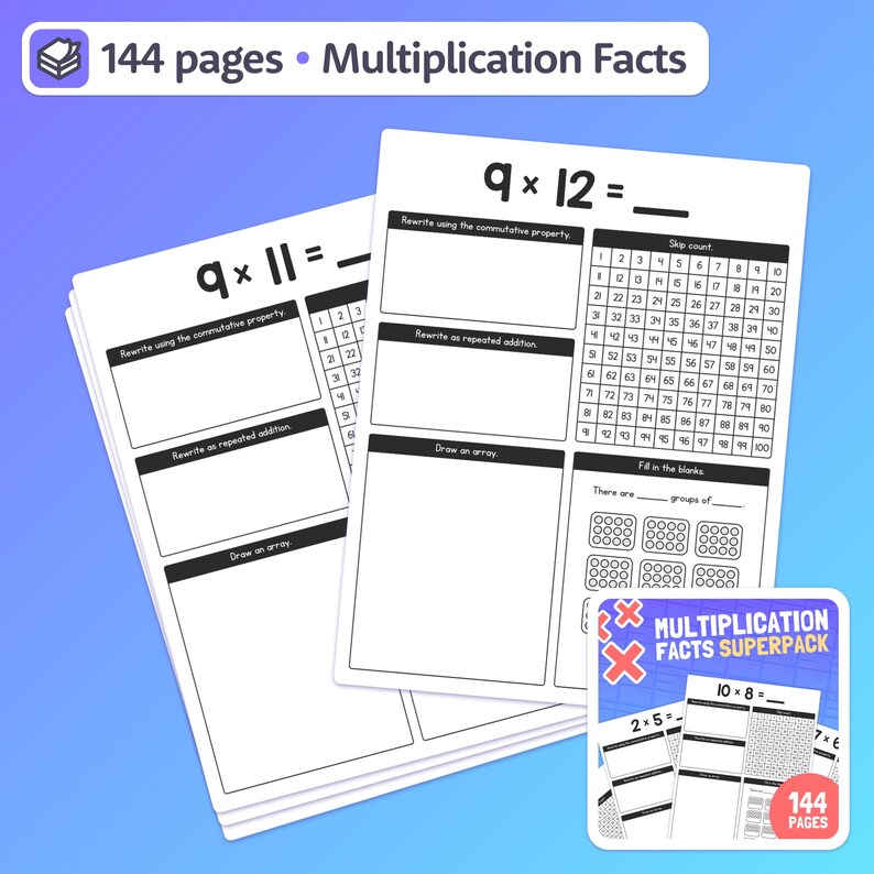 Multiplication Bundle | 2nd, 3rd, 4th Grade Multiplication Worksheets ...