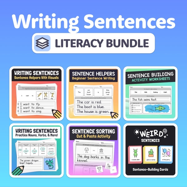 Types of Sentences Worksheets - Etsy