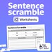 No Prep Building Sentences Worksheets | ESL, Kindergarten, 1st, & 2nd ...