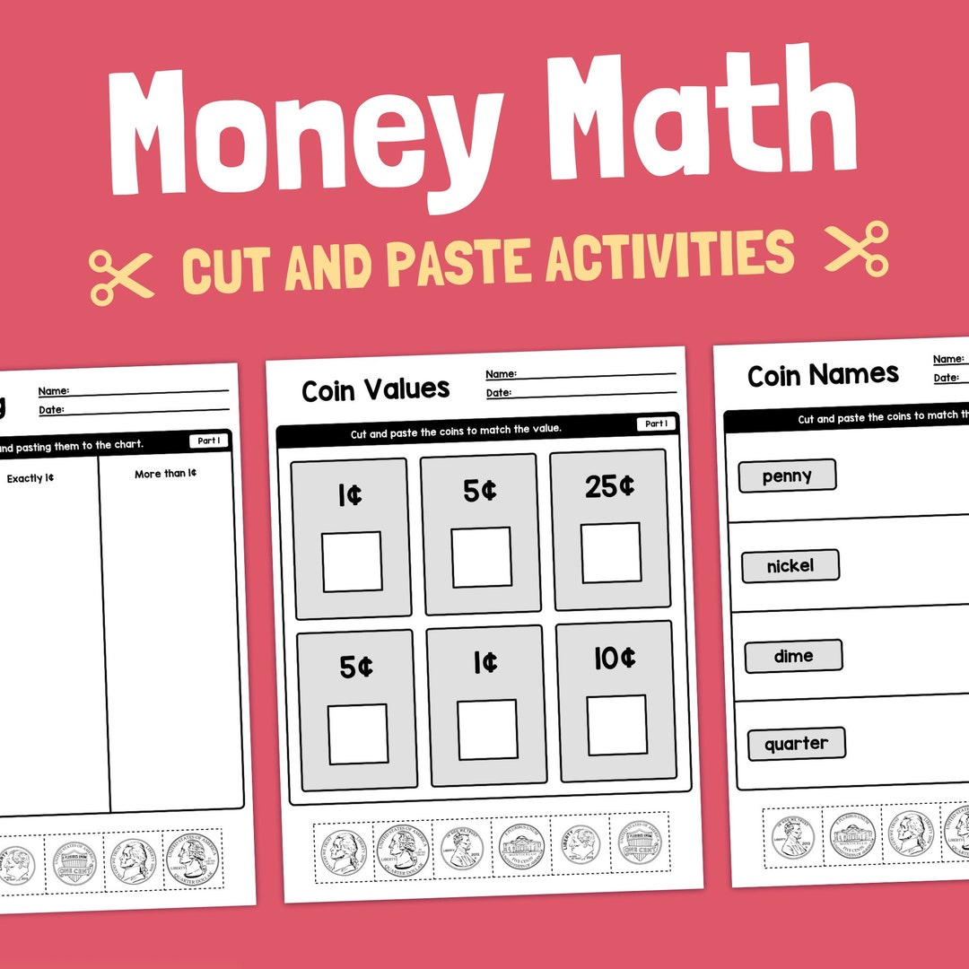 Money Worksheets | U.S. Coins Kindergarten & 1st Grade Money Math ...