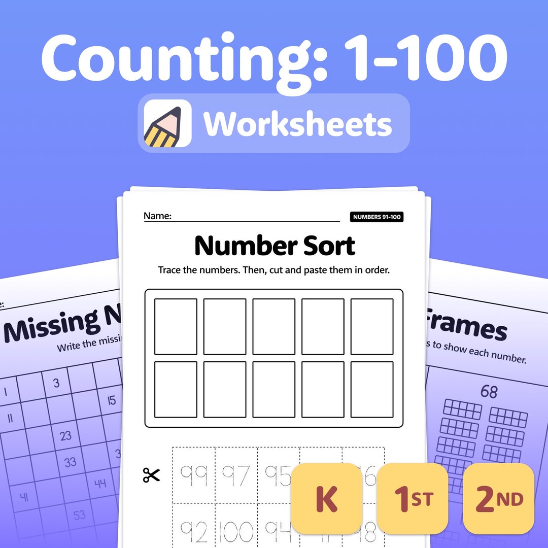 Counting Numbers 1-100 | Kindergarten & 1st Grade Number Sense ...