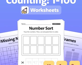 Printable Number Charts Counting Numbers 1-1000 10 Pages math ...