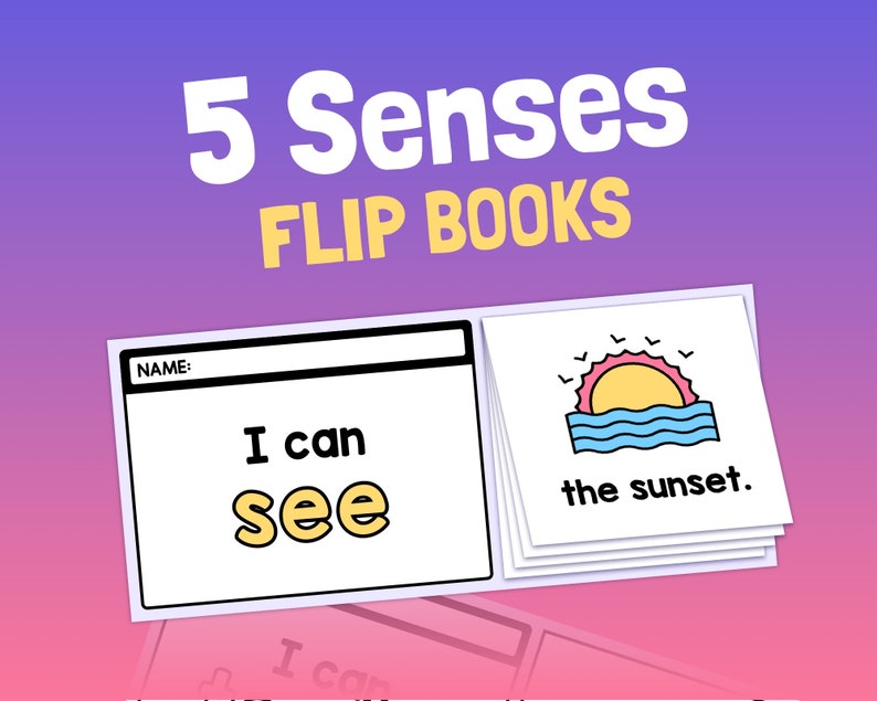 5 Senses Flip Book Craft Five Senses Worksheets - Etsy