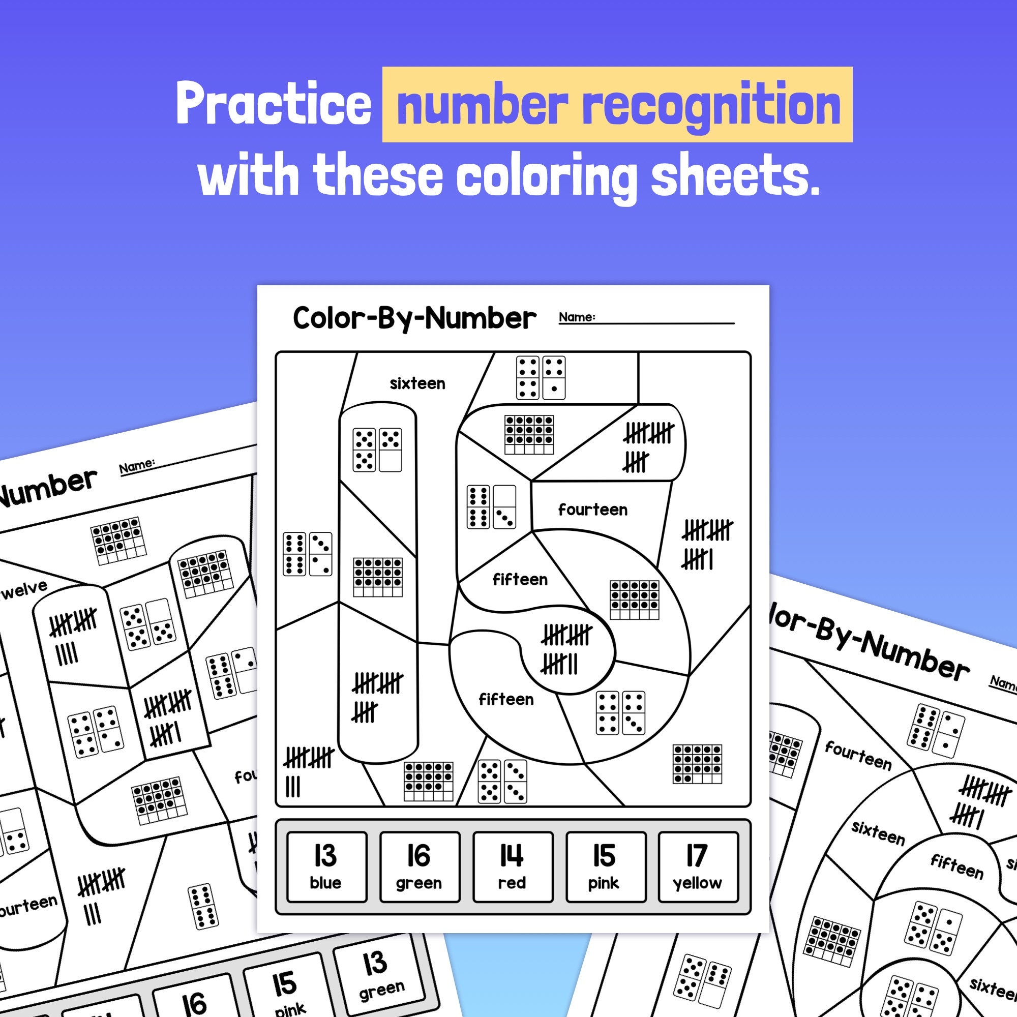 11-20 Number Sense Worksheets | Kindergarten & 1st Grade Teen Numbers ...