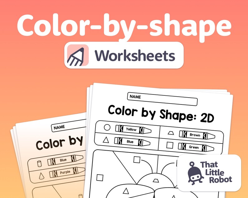 No Prep 2D and 3D Shapes Worksheets Kindergarten 2nd 1st - Etsy