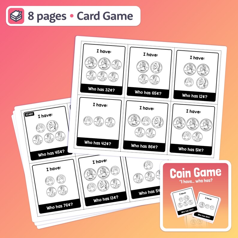 Money Math Bundle Kindergarten, 1st, 2nd Grade US Coin Worksheets ...