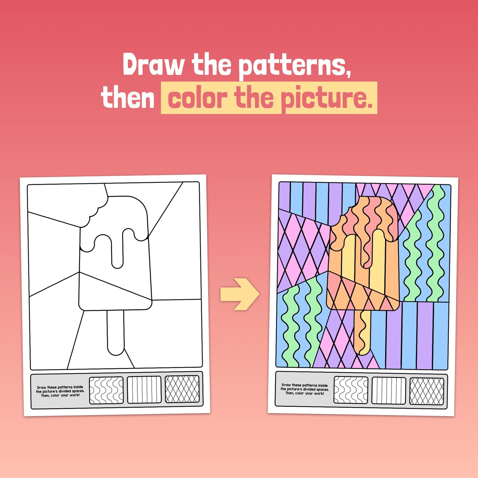 No Prep Pop Art Summer Coloring Pages | 1st, 2nd, 3rd Grade Summer ...