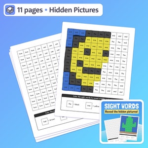 No Prep Sight Words Bundle | Kindergarten & 1st Grade Sight Word ...