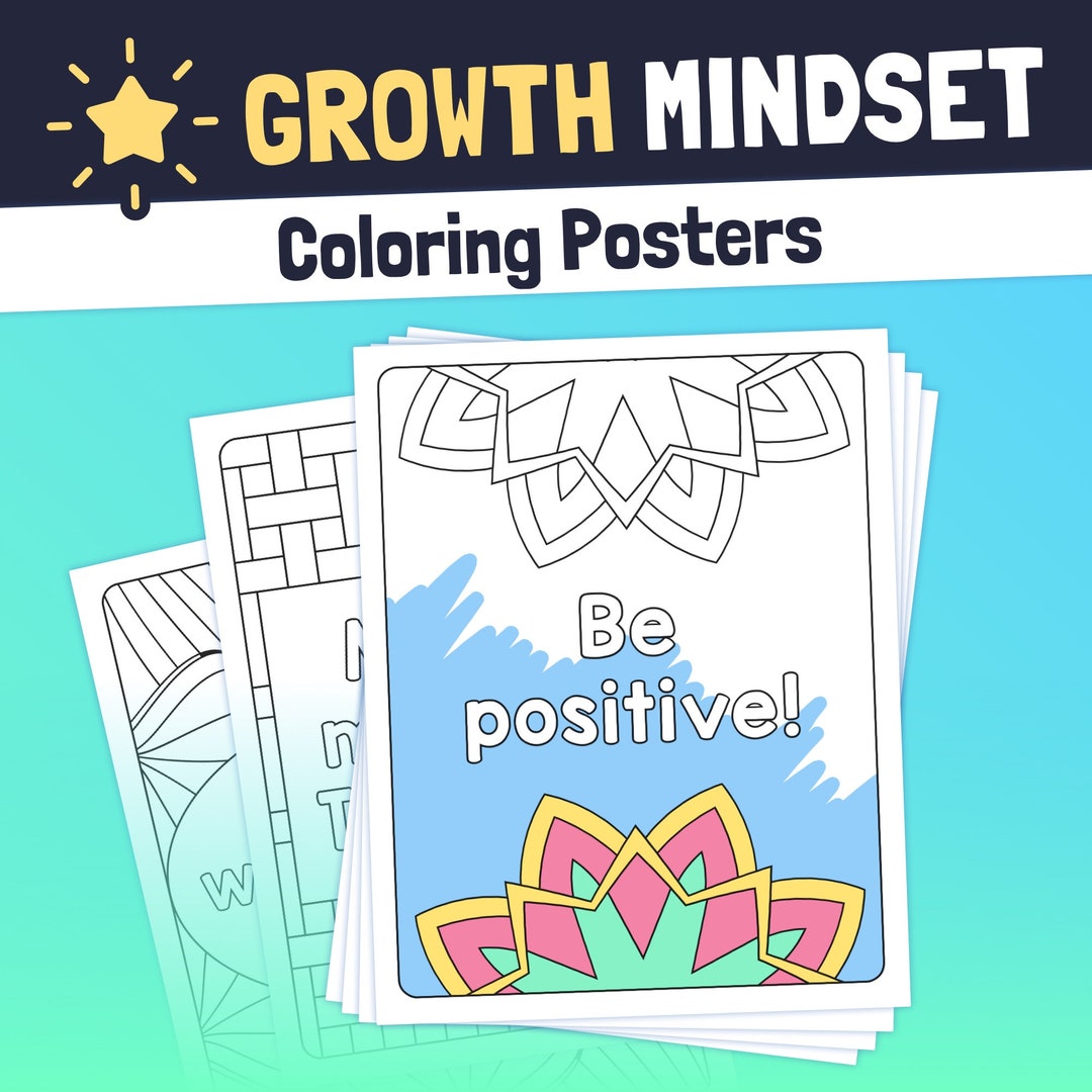 Growth Mindset Posters K, 1st, 2nd Grade Calm Corner Activity ...