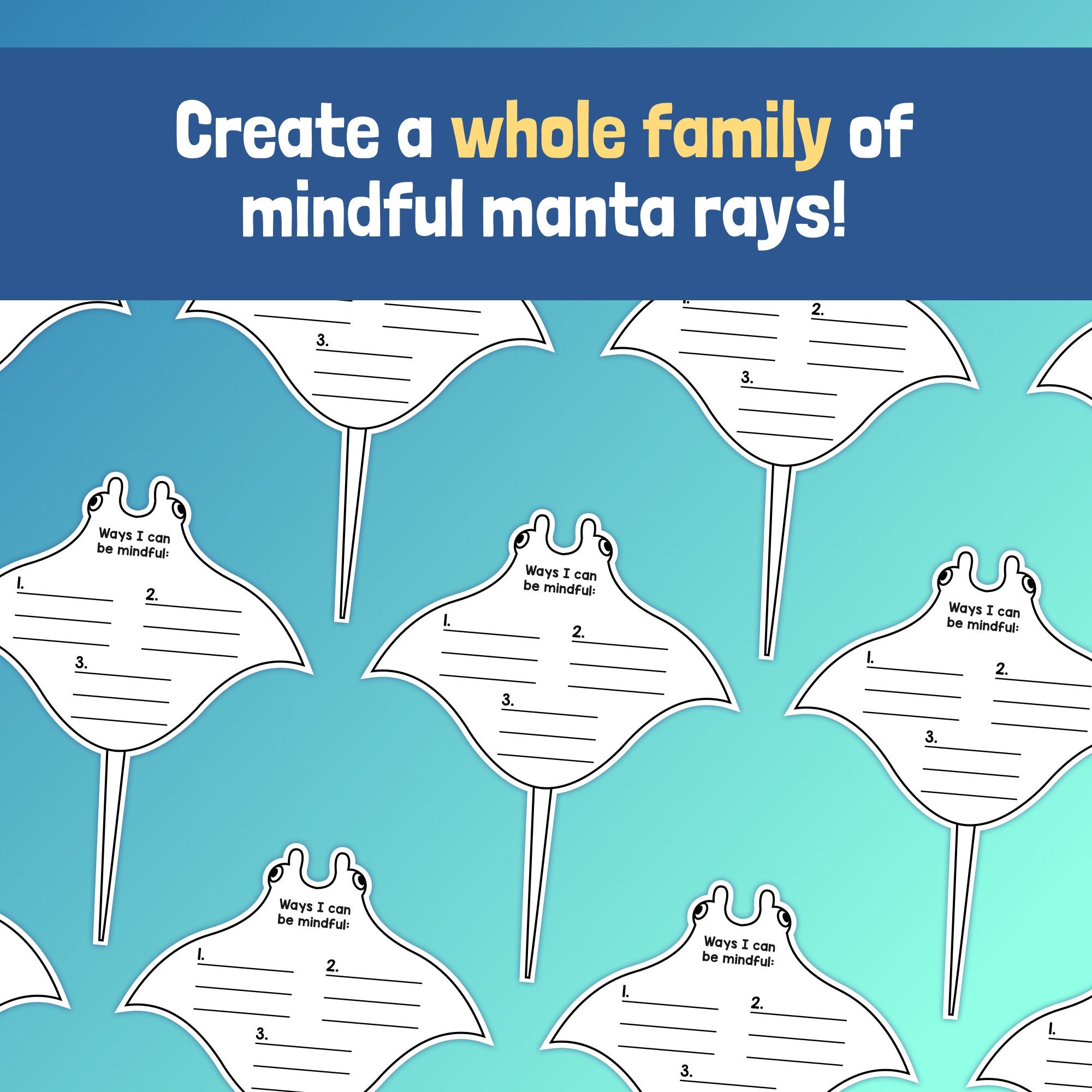 Summer Bulletin Board Mindfulness Craft | 1st, 2nd, 3rd, 4th Grade ...