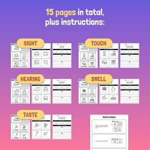 5 Senses Flip Book Craft | Five Senses Worksheets, Kindergarten Science ...