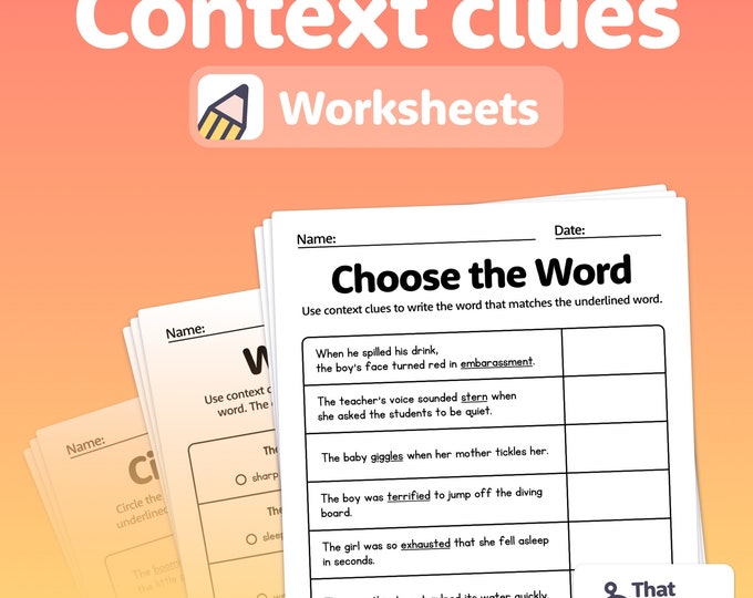 Context Clues Worksheets - Vocabulary - Printable - 1st Through 3rd ...
