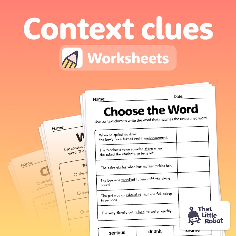 2nd Grade Context Clues Worksheets | 2nd Grade Reading Comprehension ...