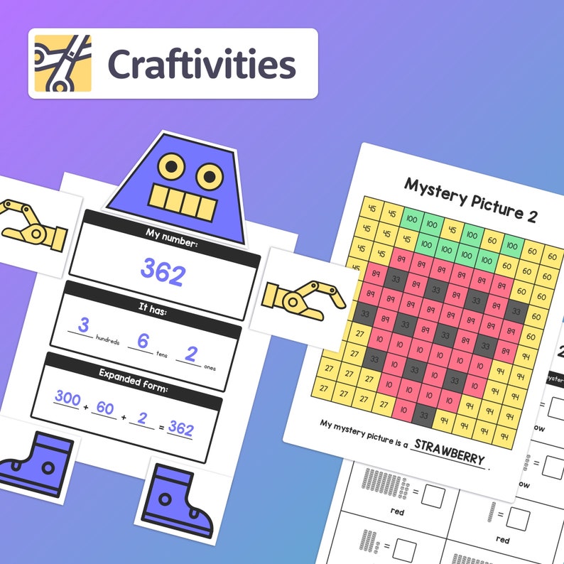 No Prep Place Value Unit | 1st, 2nd, 3rd Grade Place Value Worksheets ...