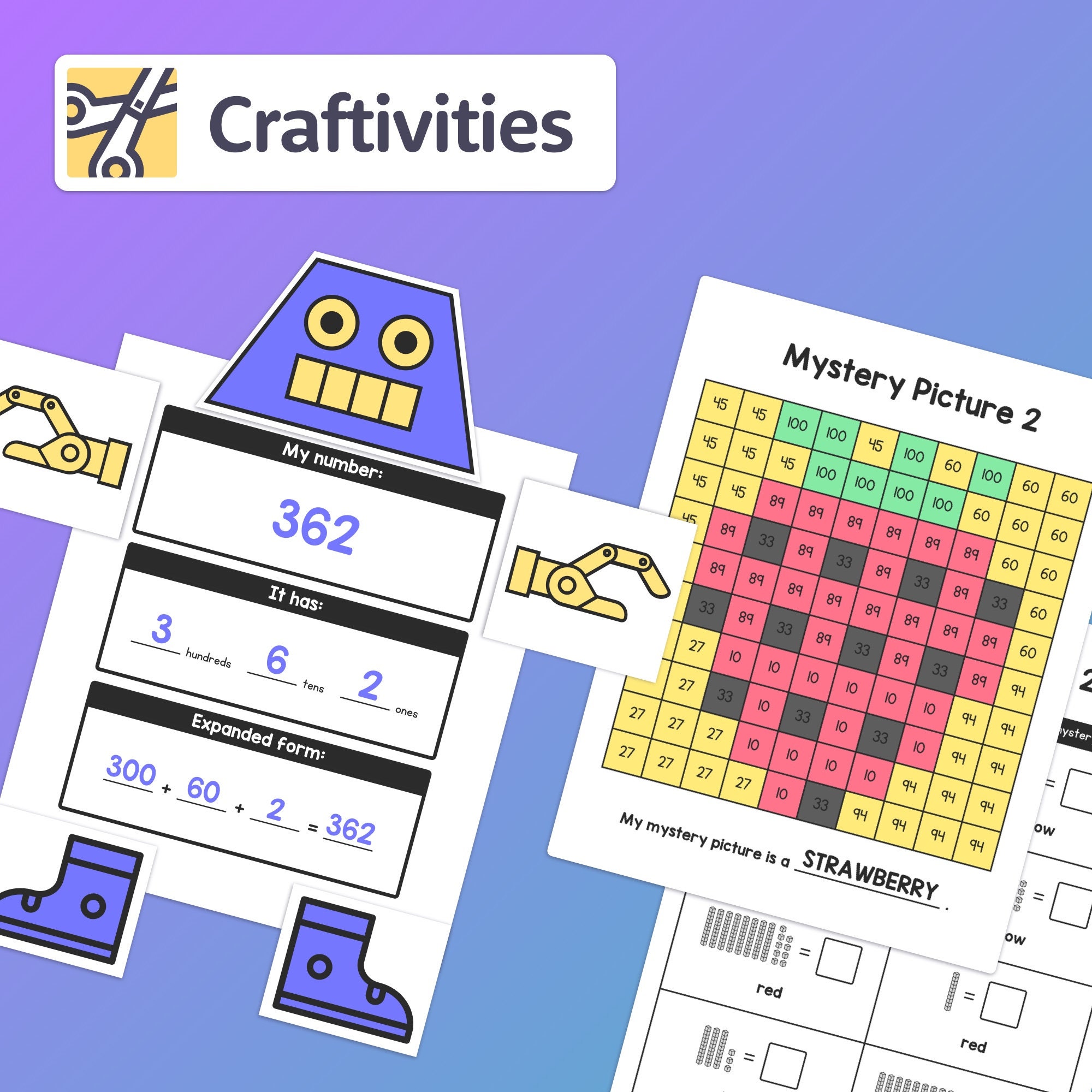 No Prep Place Value Unit | 1st, 2nd, 3rd Grade Place Value Worksheets ...