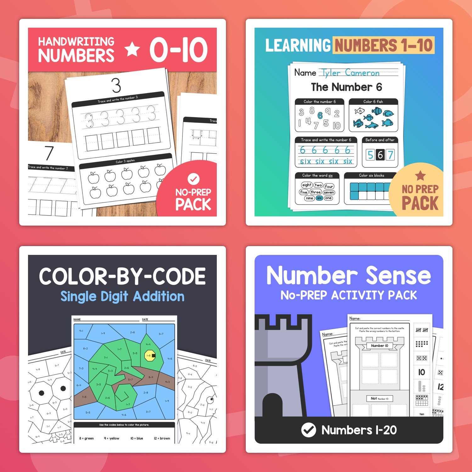 Kindergarten Math Worksheets, Activities & Centers | Bundle: Numbers ...