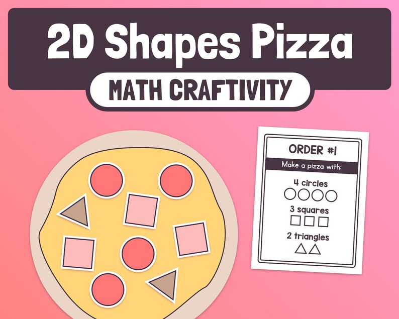 2d Shapes Pizza Craft 2d Shapes Activity 2d Shapes Center - Etsy