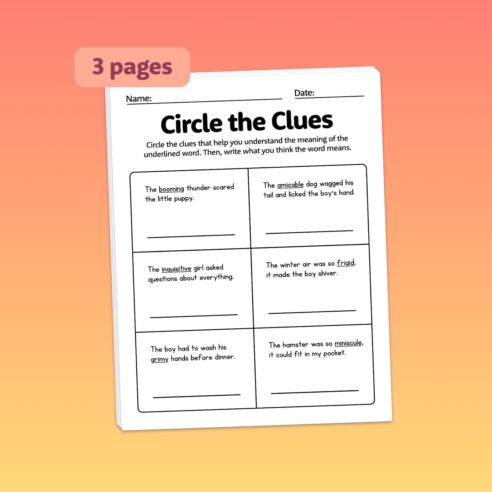 2nd Grade Context Clues Worksheets | 2nd Grade Reading Comprehension ...