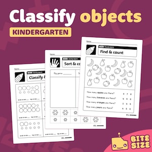 Classify Objects Worksheets | Kindergarten Math Centers, Sorting Shapes ...