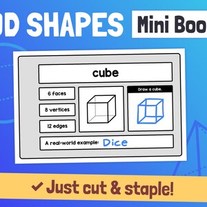 3D Shapes Activity 1st 2nd 3rd Grade 3D Shapes Booklet - Etsy