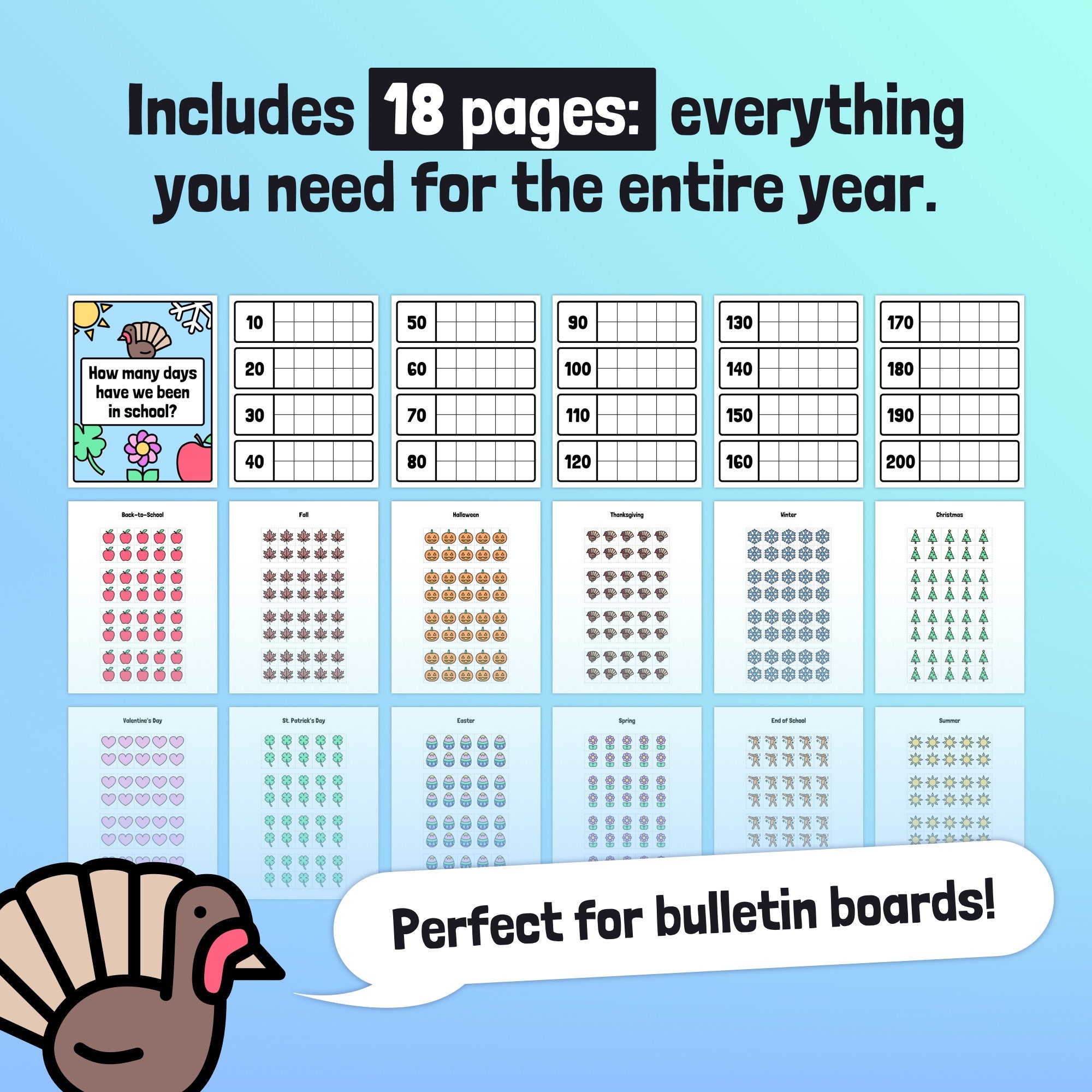 No Prep Ten Frame Calendar | Kindergarten, 2nd, 1st Grade Place Value ...