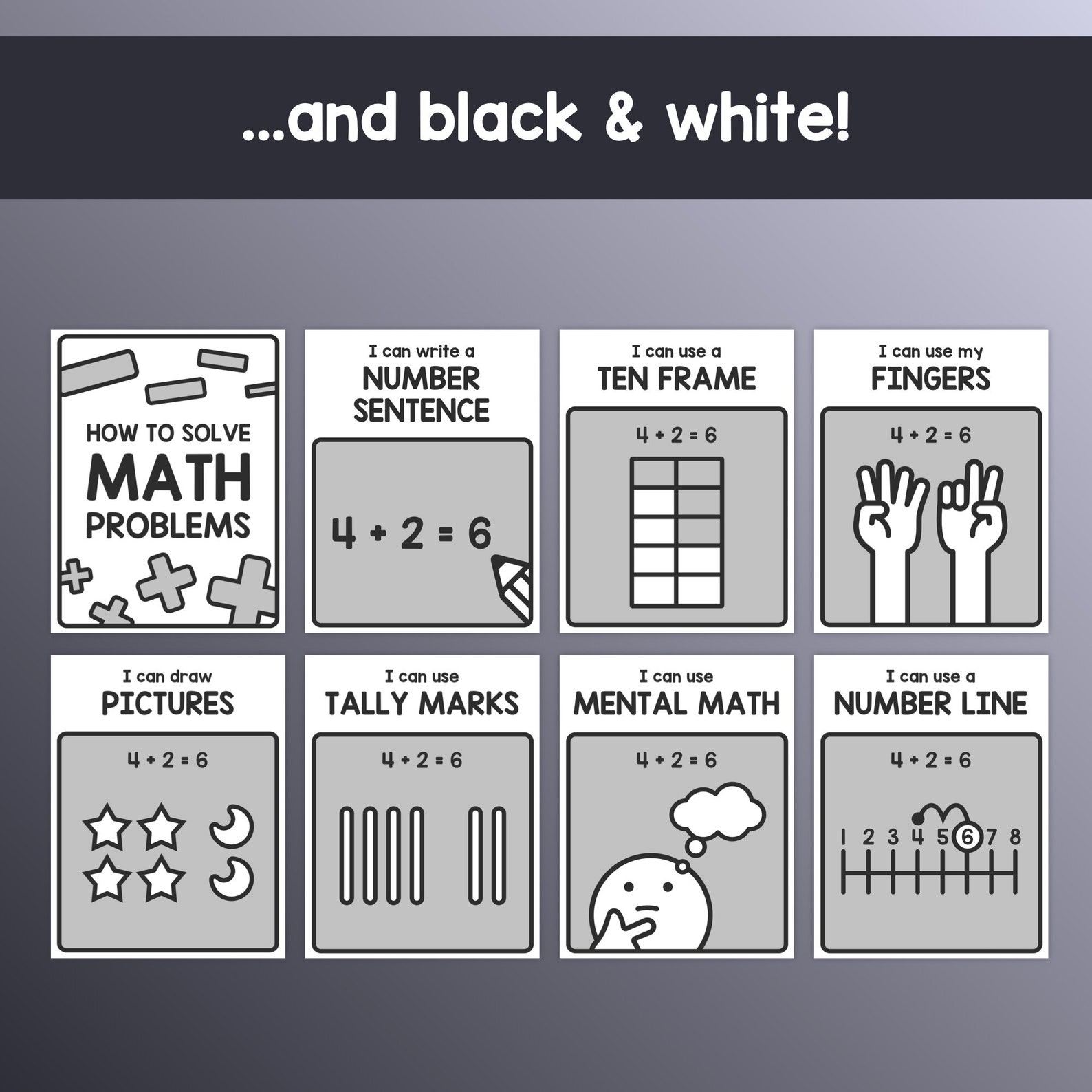 Math Strategies Posters | Single Digit Addition Posters, Kindergarten ...