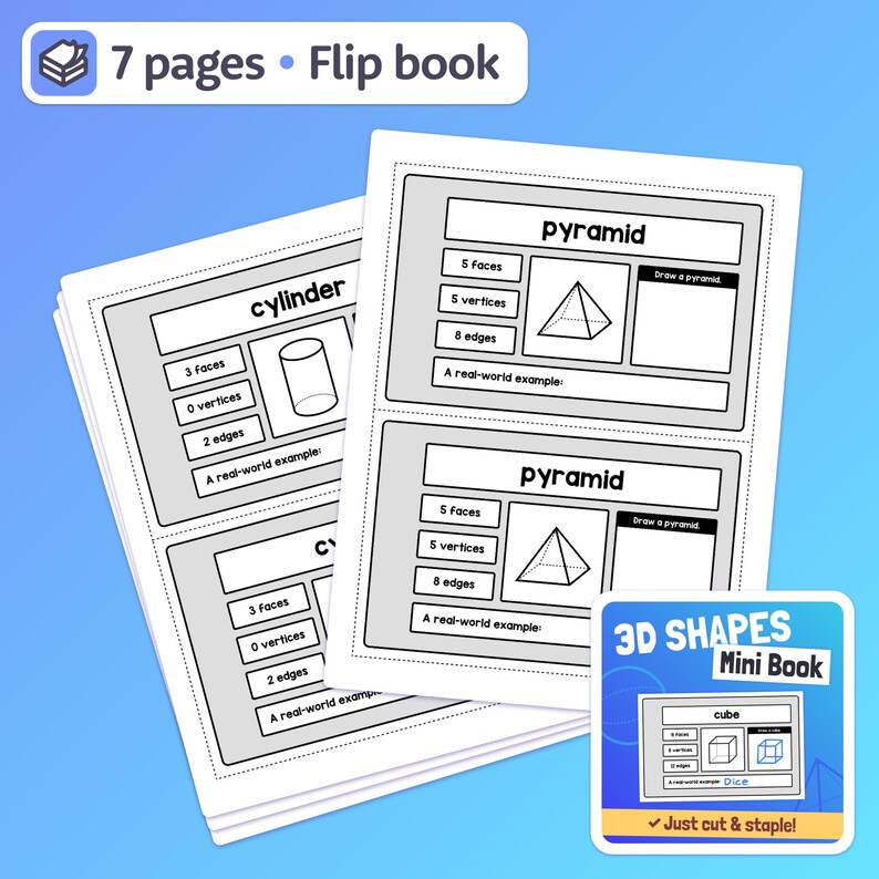 No Prep 3D Shapes Bundle | 4th Grade, 3rd Grade 3D Shapes, 2nd Grade 3D ...