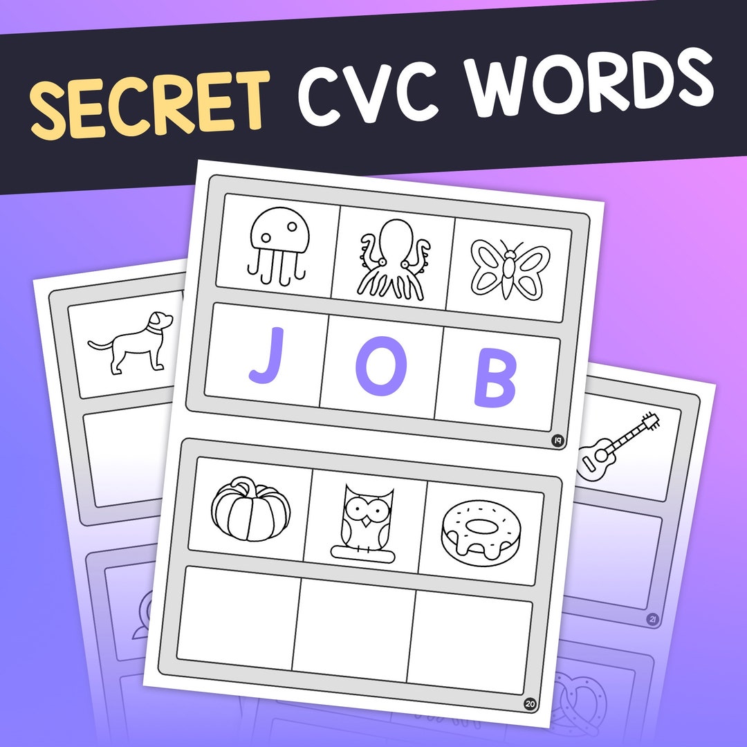 CVC Words Worksheets | Letter Sounds Activity, CVC Words Morning Work ...