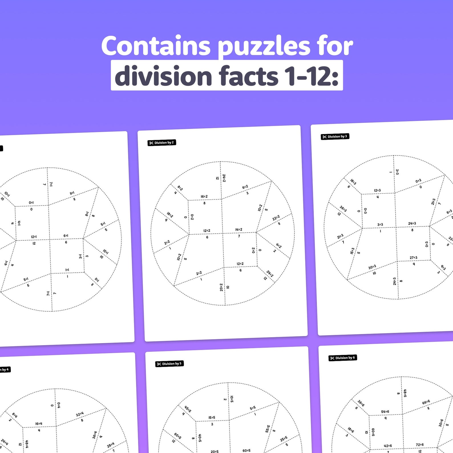 3rd Grade Division Puzzles | 3rd & 4th Grade Division Activity ...
