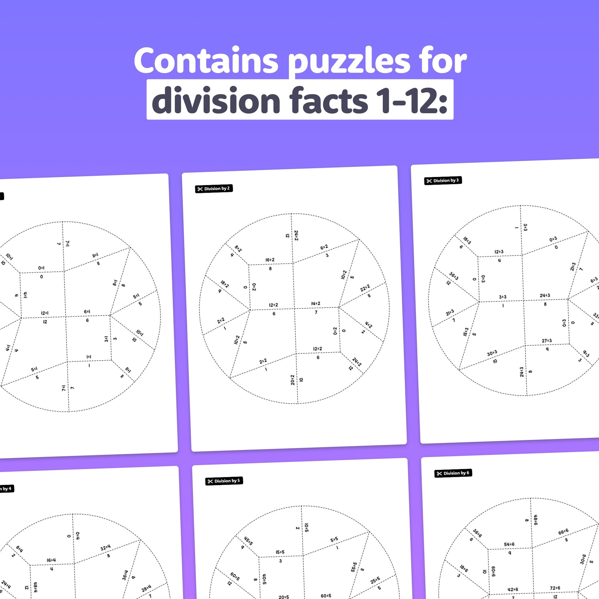3rd Grade Division Puzzles 3rd & 4th Grade Division Activity, Division ...