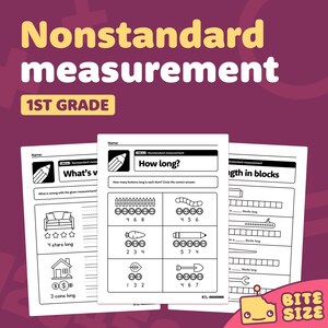 Nonstandard Measurement Worksheets | 1st Grade Length Math Activities ...