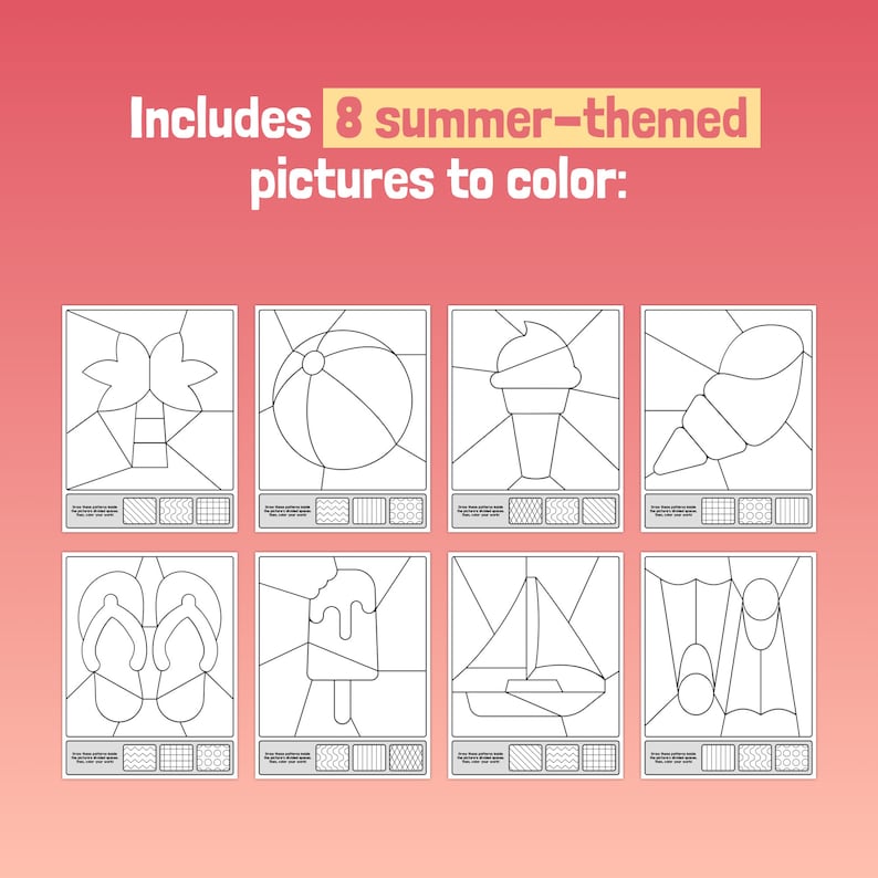 No Prep Pop Art Summer Coloring Pages | 1st, 2nd, 3rd Grade Summer ...
