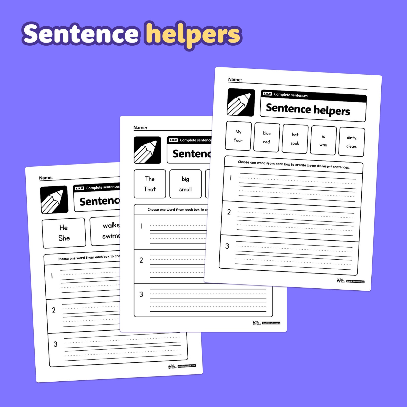 Writing Complete Sentences Worksheets | Kindergarten Sentence Building ...