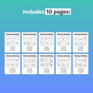 Color by Listening Activity for Kindergarten & Pre-k | Following ...