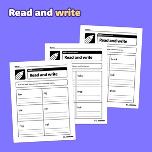 Rhyming Words Worksheets | Kindergarten Rhyme Activities & Phonics ...