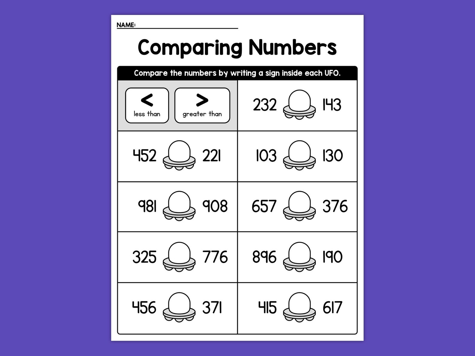 Place Value Worksheets | Space Place Value Activities — Hundreds, Tens ...