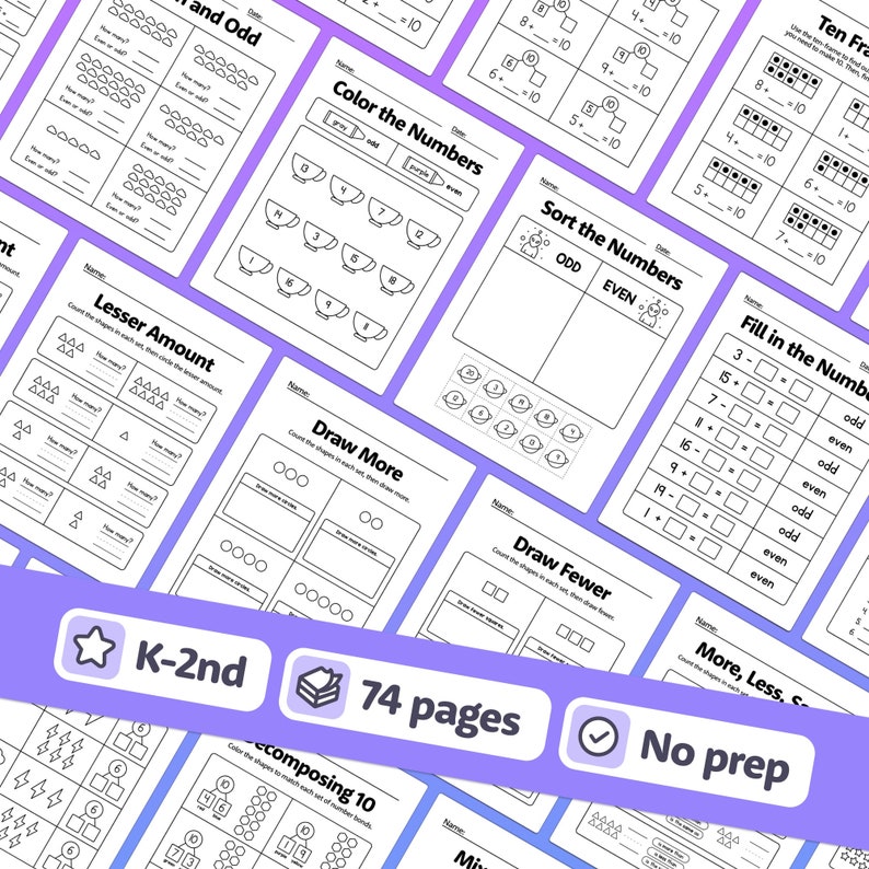 1-10 Number Sense BUNDLE Kindergarten 1st Grade 2nd Grade - Etsy