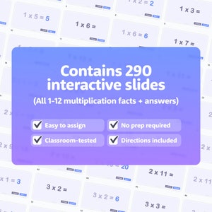 Multiplication Facts Practice | Multiplication Facts for Google Slides ...