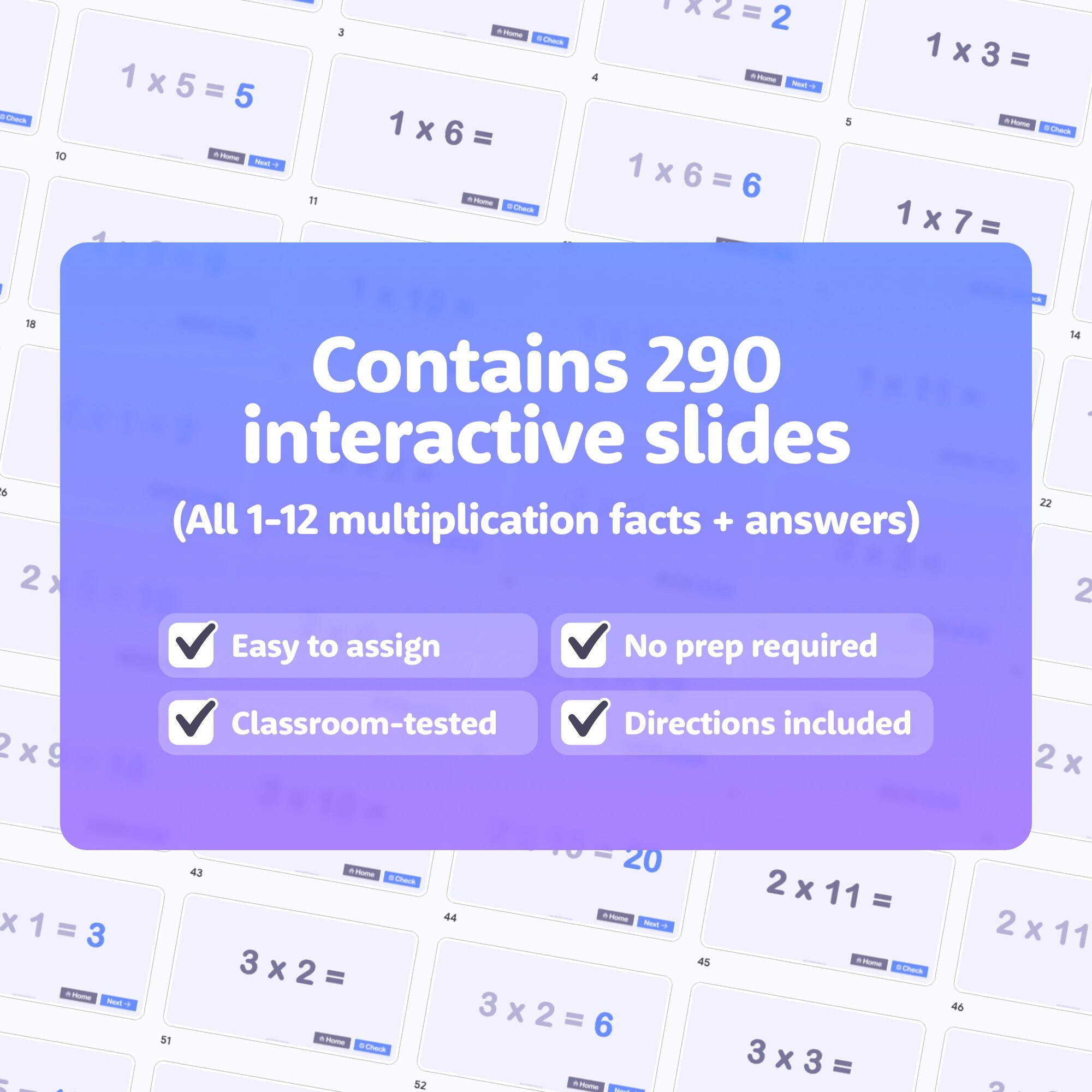 Multiplication Facts Practice | Multiplication Facts for Google Slides ...