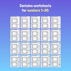 Subitizing Worksheets | Pre-k, Kindergarten, 1st Grade 1-20 Number ...