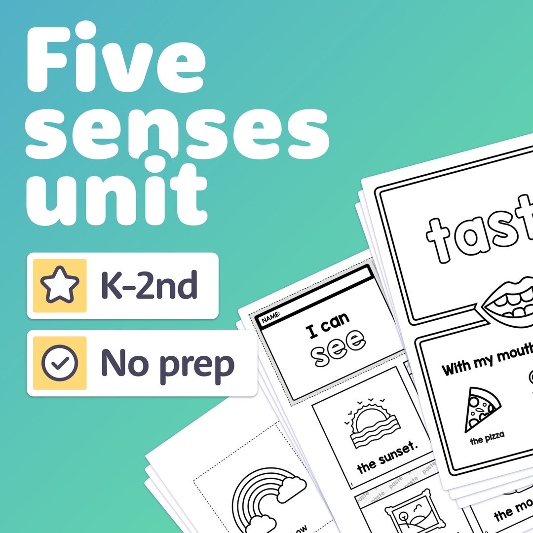 No Prep 5 Senses Unit | Kindergarten, 1st, 2nd Grade Science Activities ...