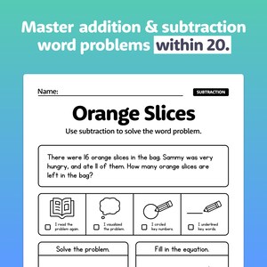 2nd Grade Addition and Subtraction Word Problem Worksheets | Addition ...