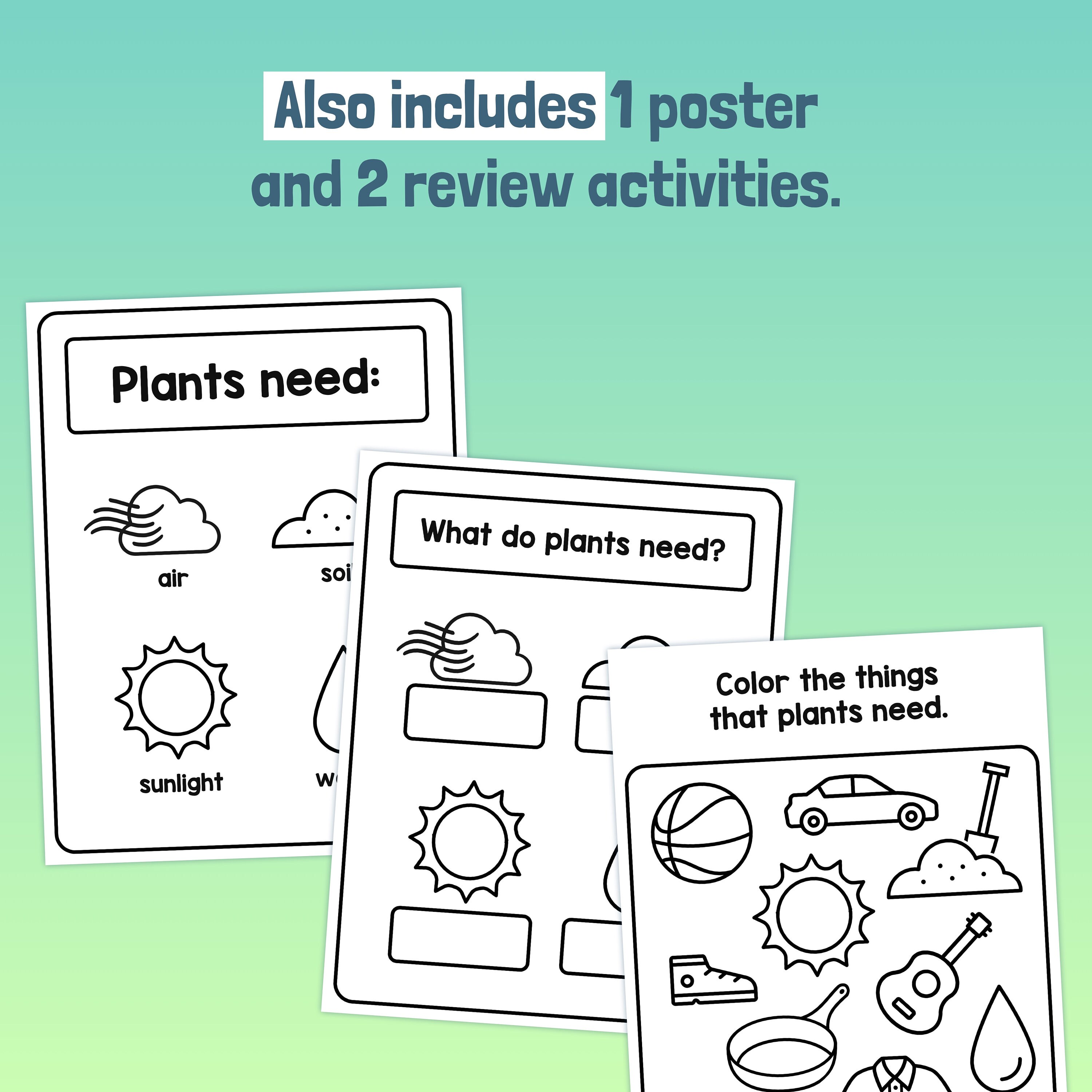 Mini Plant Unit | What Do Plants Need? – Flower Craft and Plant ...