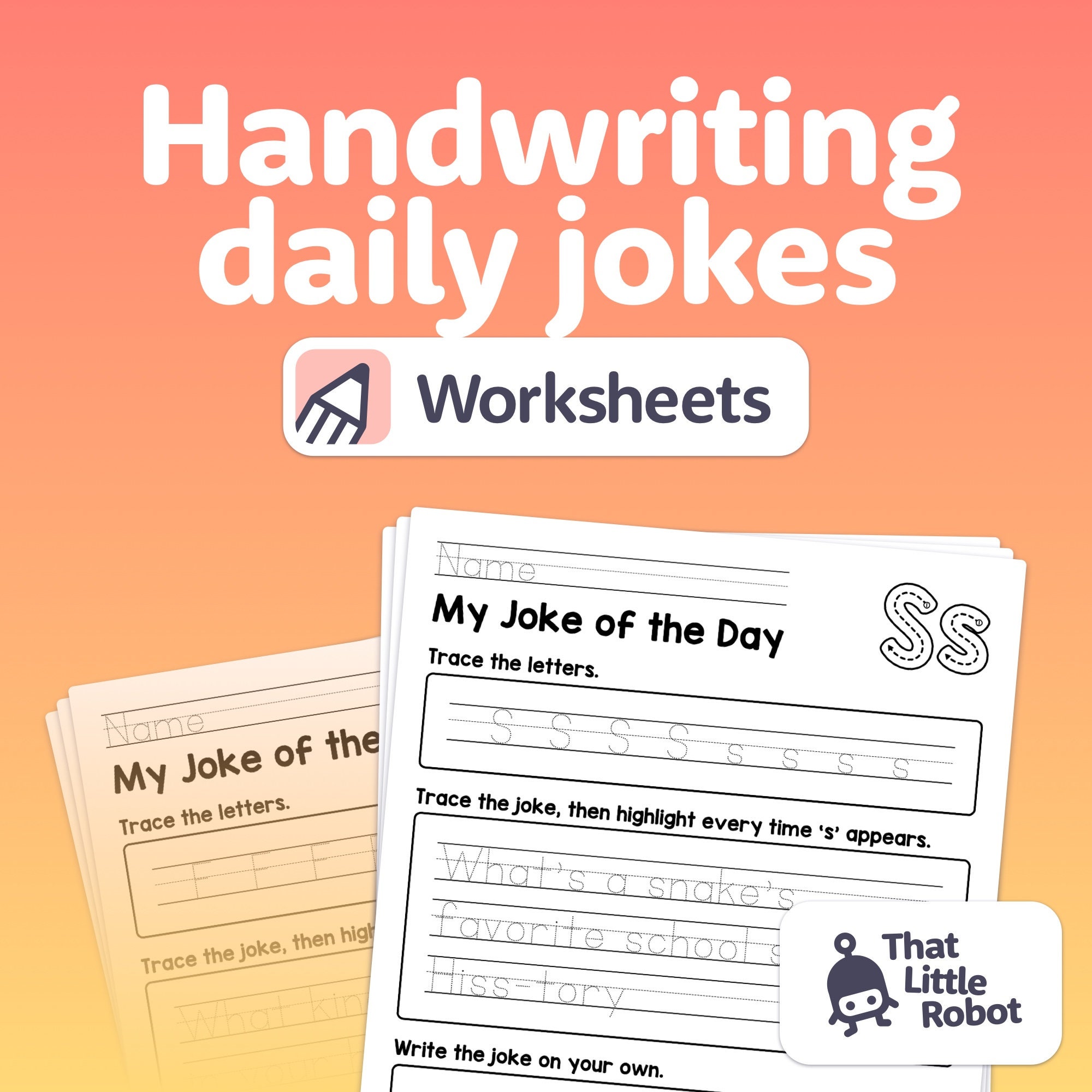 No Prep Daily Handwriting Worksheets | Kindergarten, 1st, 2nd Grade ...