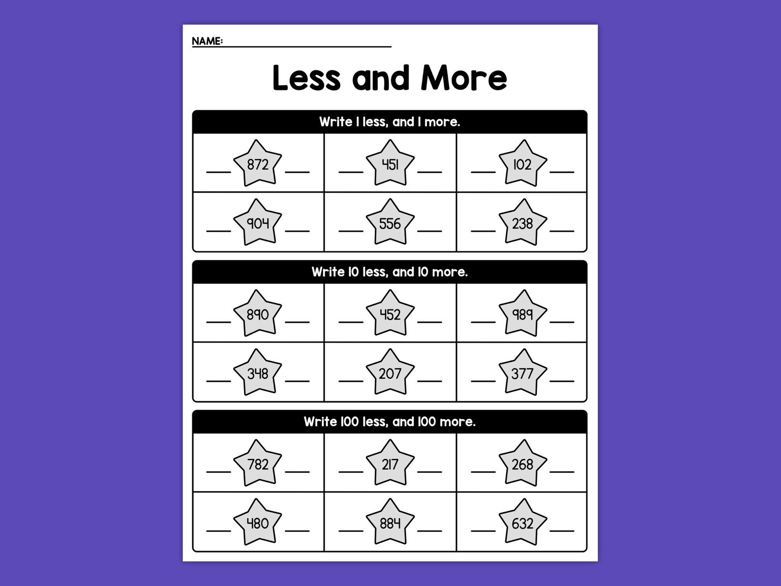 Place Value Worksheets | Space Place Value Activities — Hundreds, Tens ...