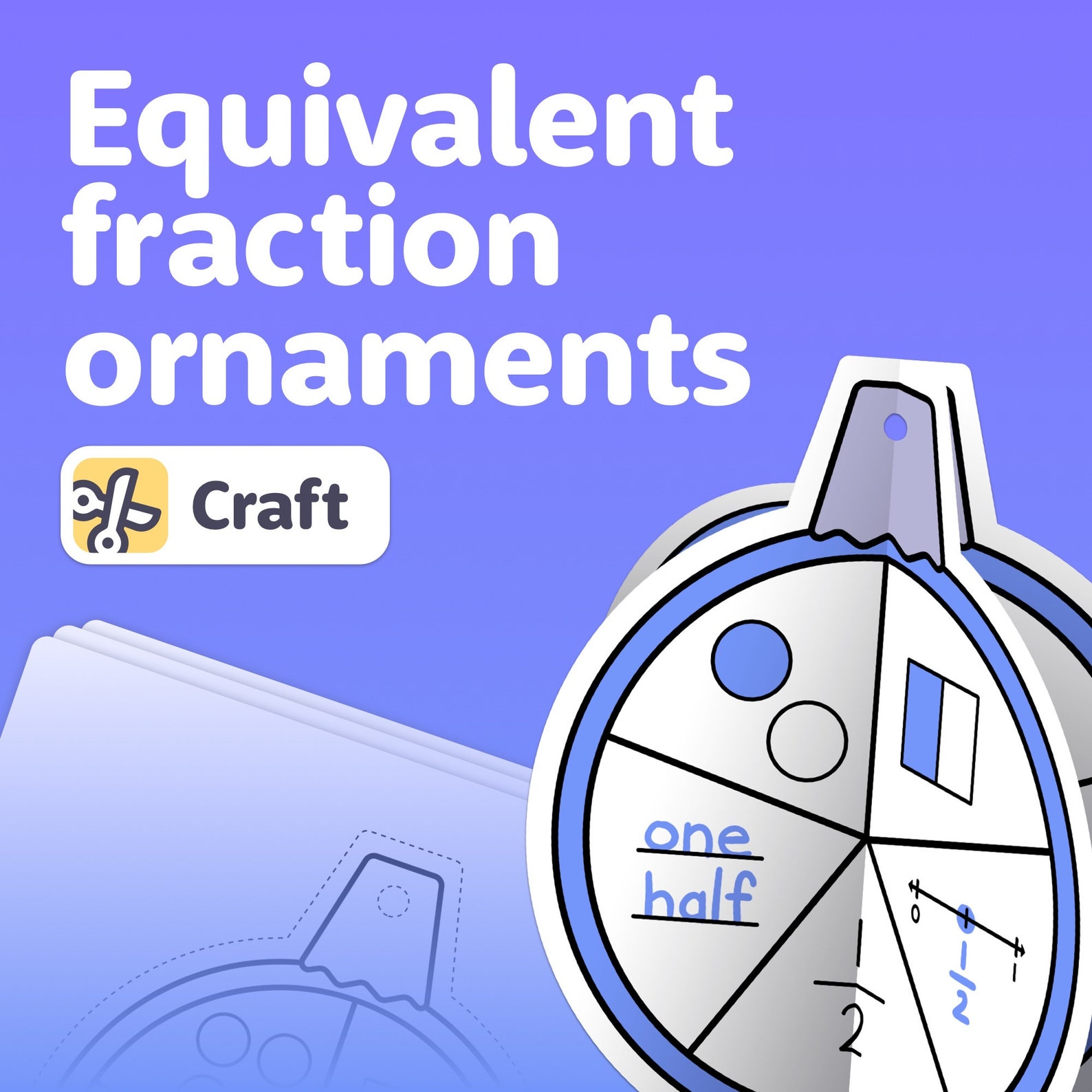 Winter Fractions Craft | 3rd Grade Equivalent Fractions Activity ...