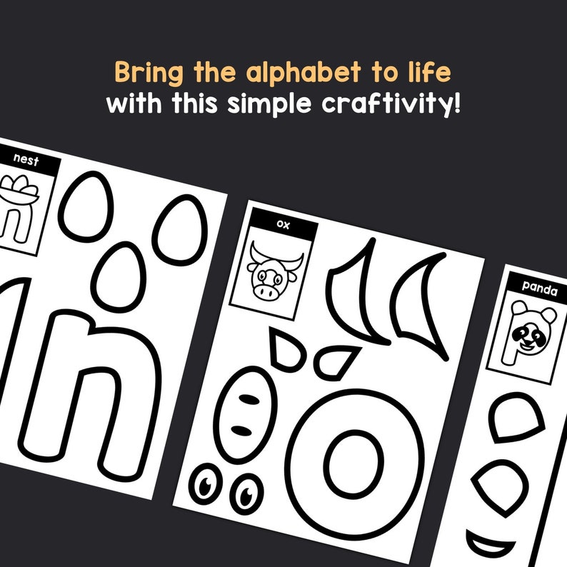 No Prep Alphabet Craft | Pre-k, Kindergarten, & 1st Grade Letters of ...