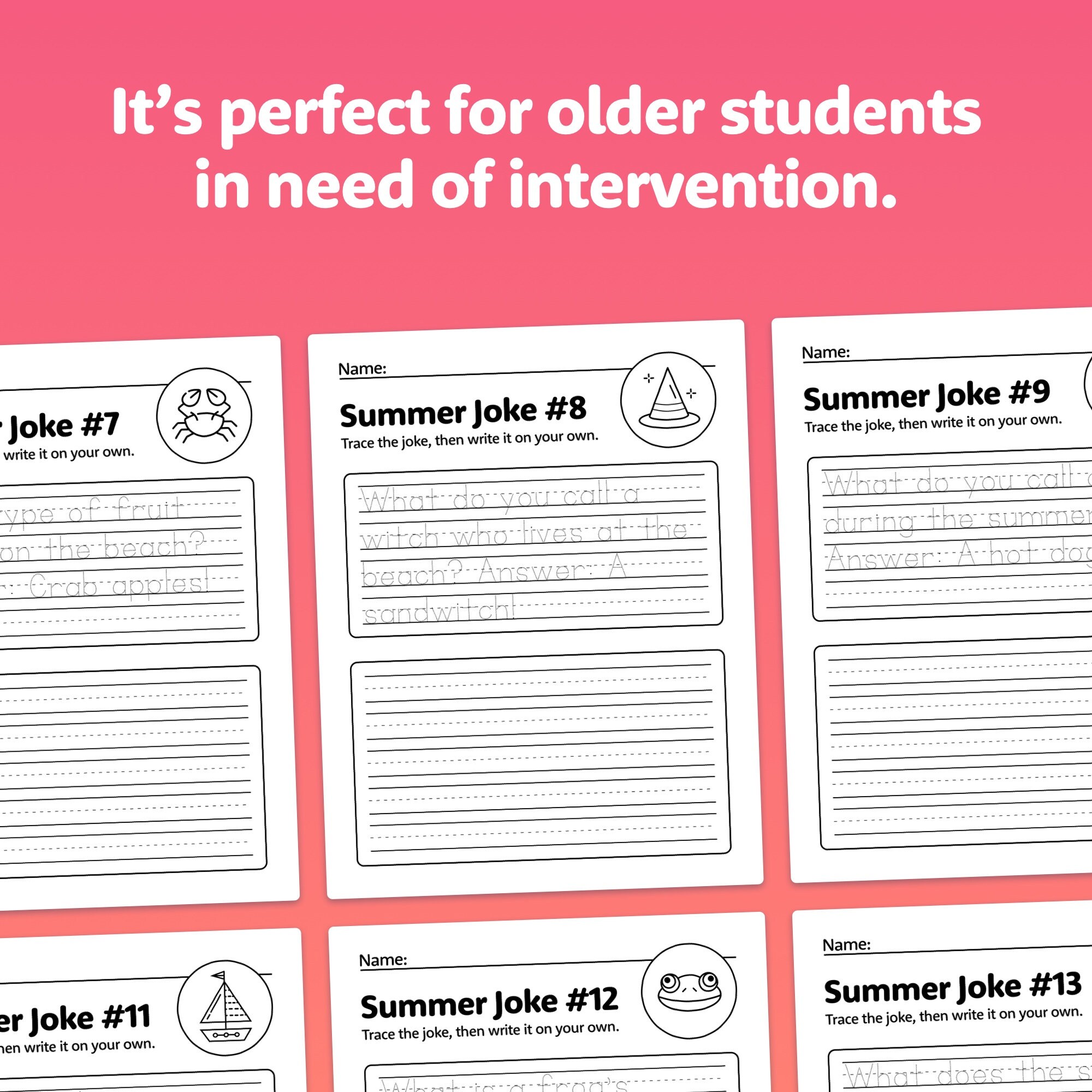 Summer Handwriting Worksheets | Kindergarten, 2nd, & 1st Grade ...