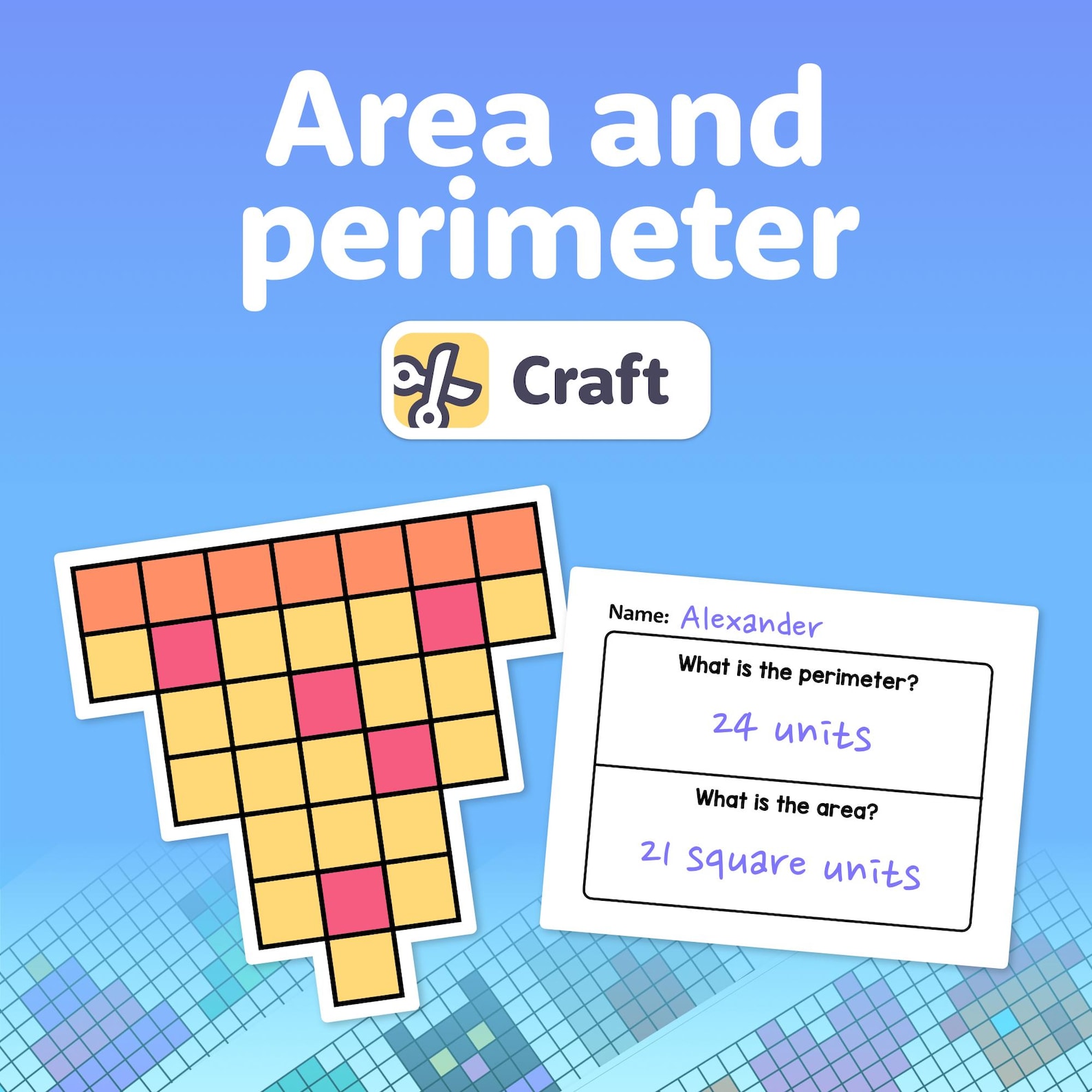 Area and Perimeter Craft for 3rd & 4th Grade Measurement Review (printable PDF) - Etsy